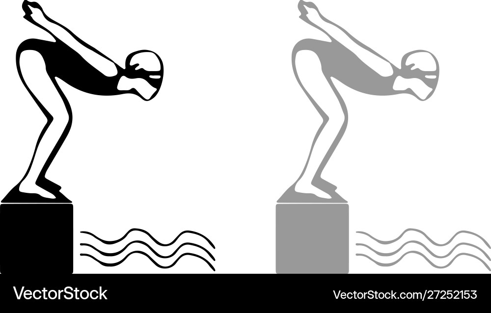 Swimming icon on white background Royalty Free Vector Image