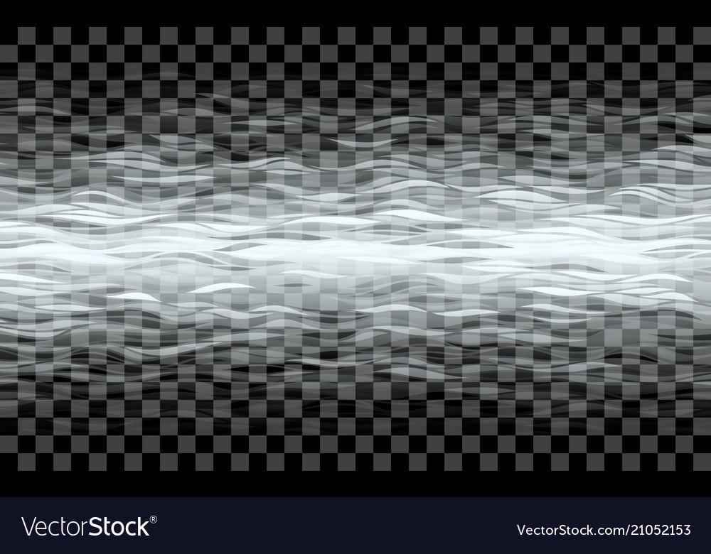 Transparent waves on checkered background Vector Image