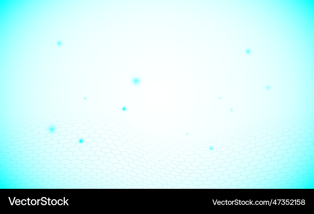 Blue perspective hexagonal with dot Royalty Free Vector