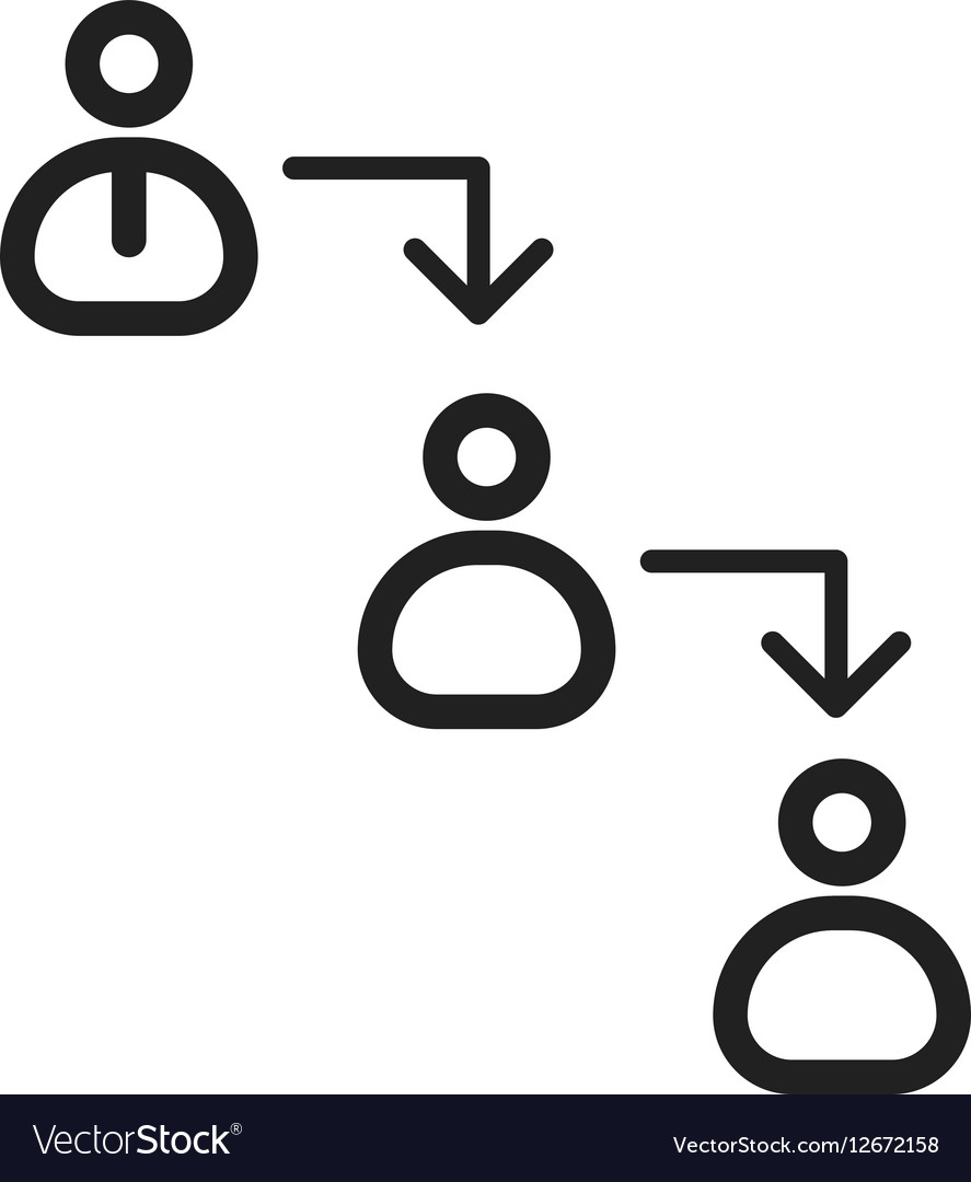 Chain of command Royalty Free Vector Image - VectorStock