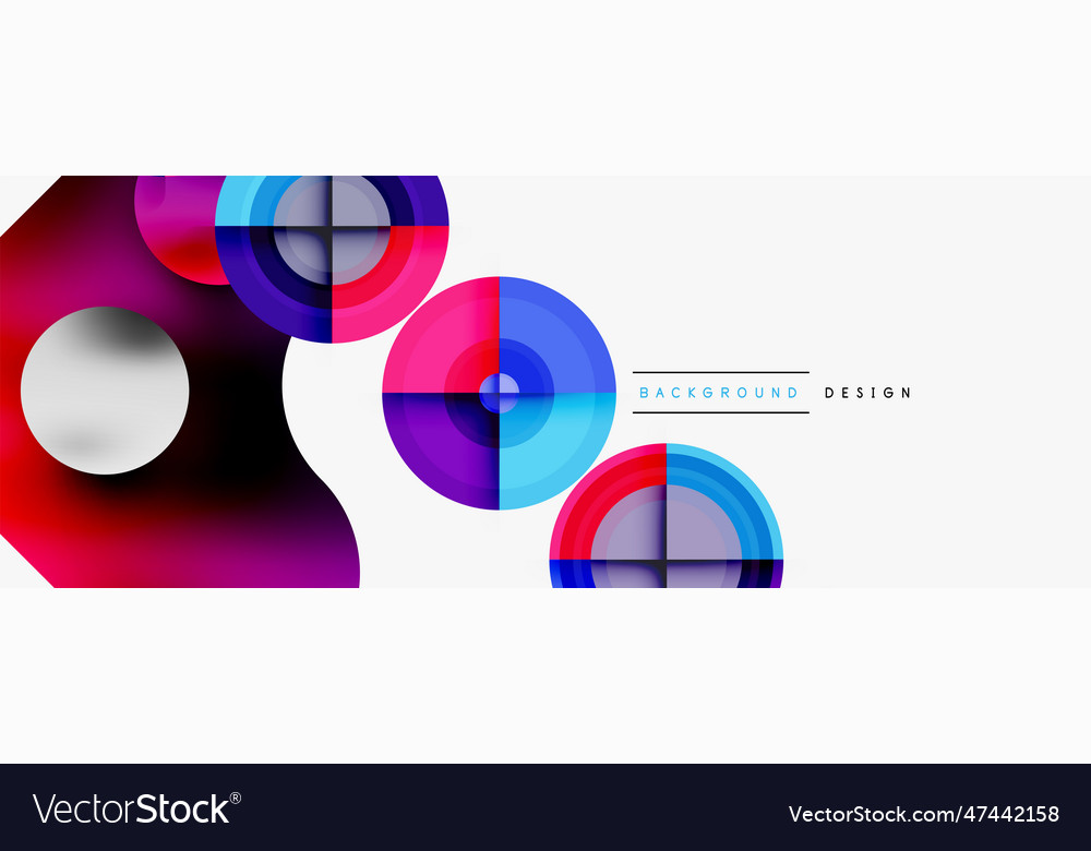 Creative circle geometric abstract background Vector Image