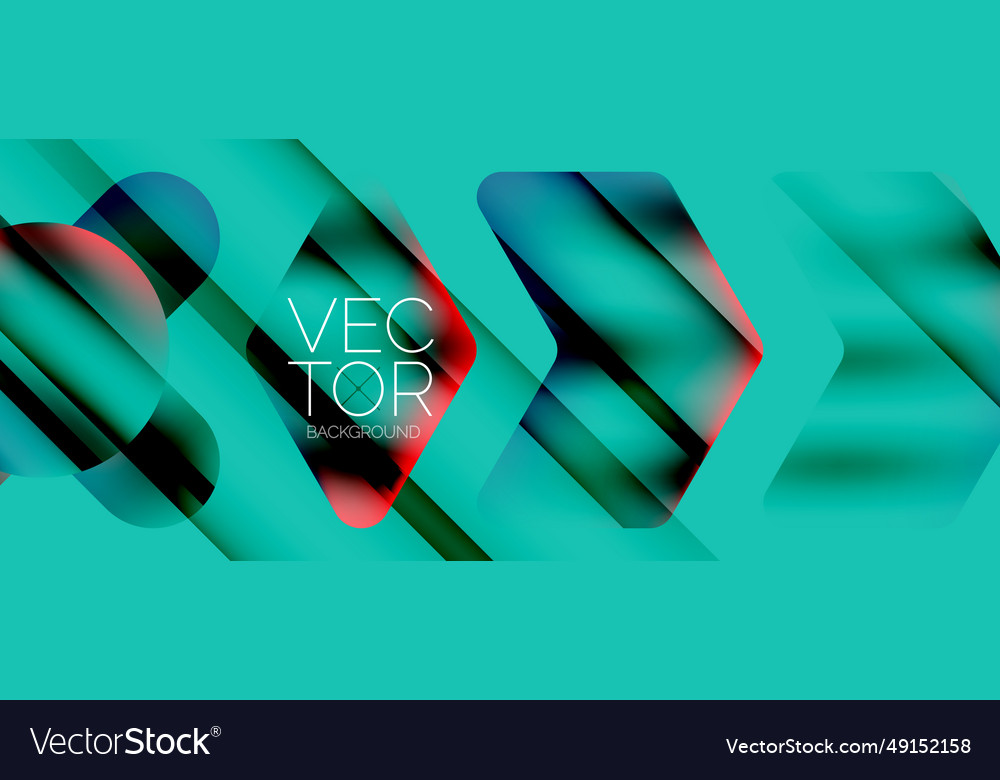 Fluid gradient arrow geometric minimal background Vector Image