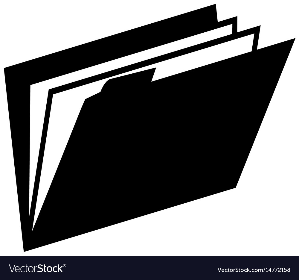 Folder file symbol Royalty Free Vector Image - VectorStock