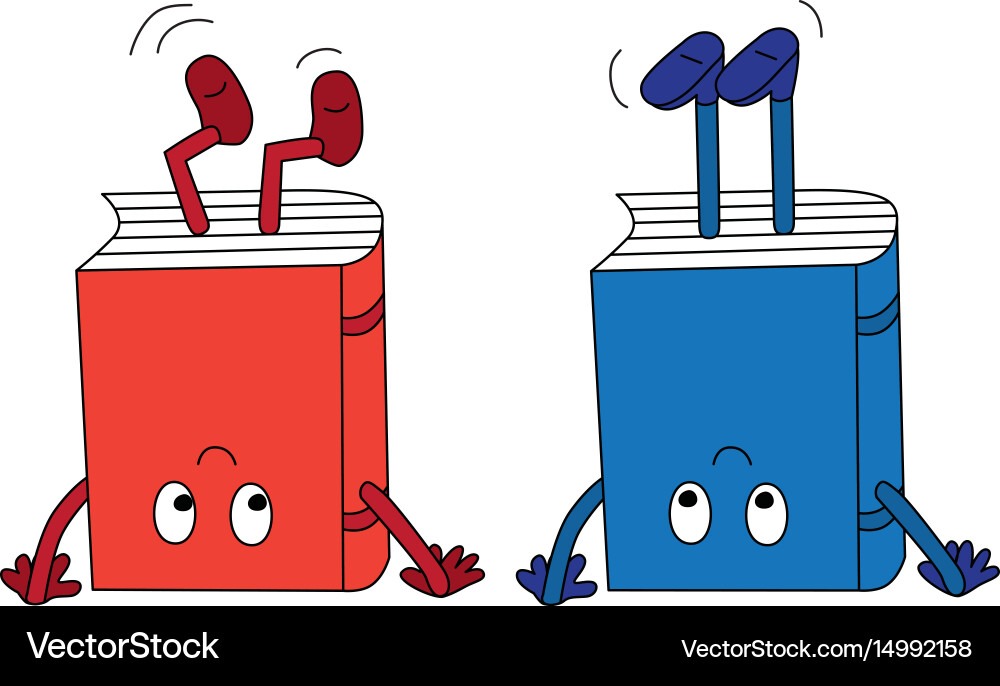 Happy books Royalty Free Vector Image - VectorStock