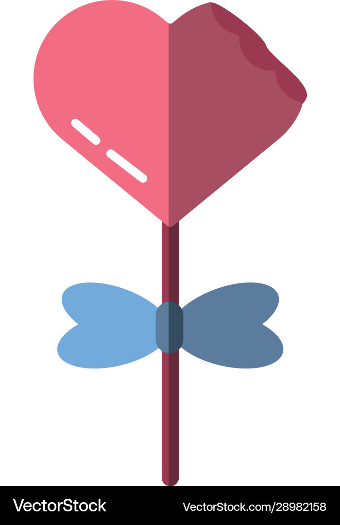 Happy valentines day heart flower Royalty Free Vector Image