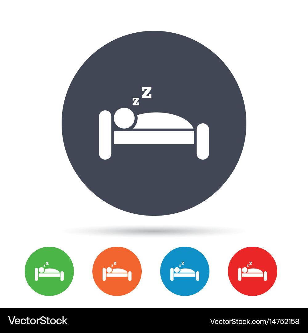 Hotel sign icon rest place sleeper symbol Vector Image