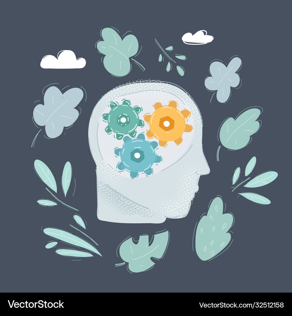 Human mind on dark Royalty Free Vector Image - VectorStock