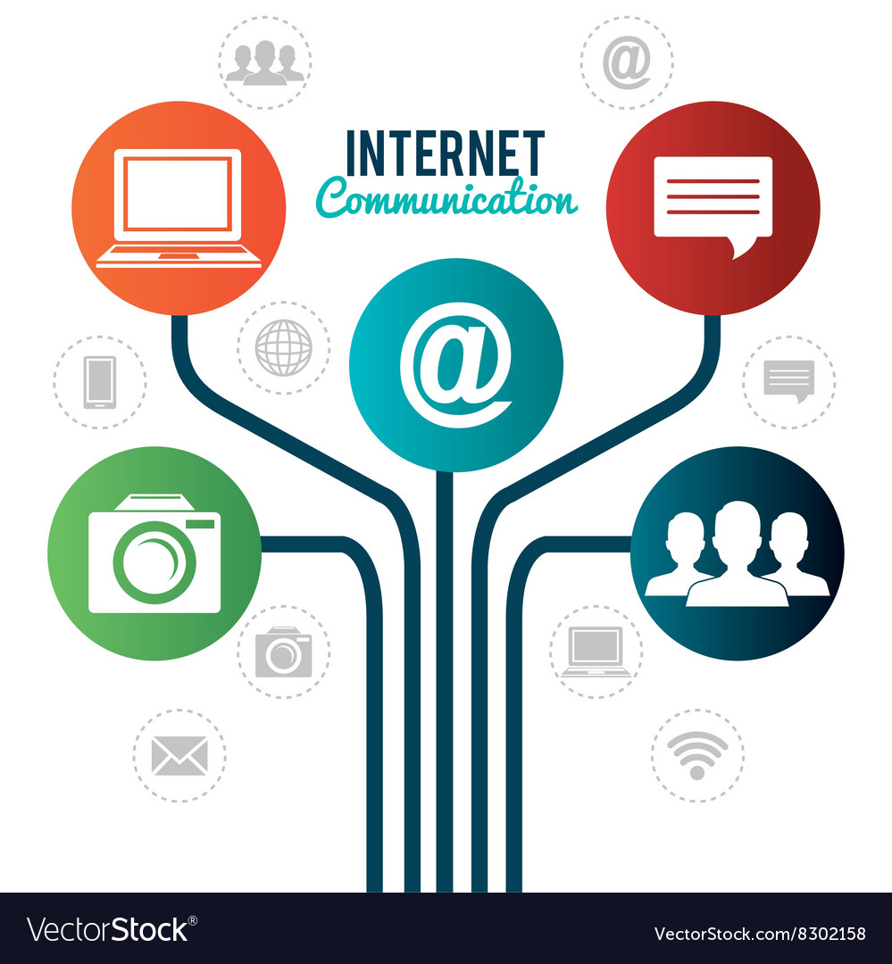 Internet communication design Royalty Free Vector Image