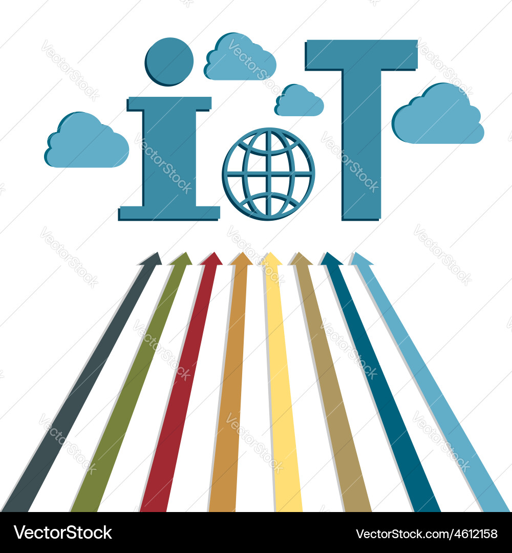 Iot technology web icon Royalty Free Vector Image