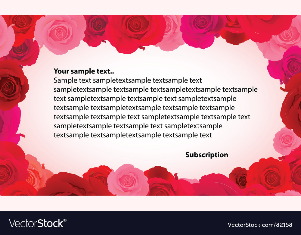 Rose greeting card Royalty Free Vector Image - VectorStock