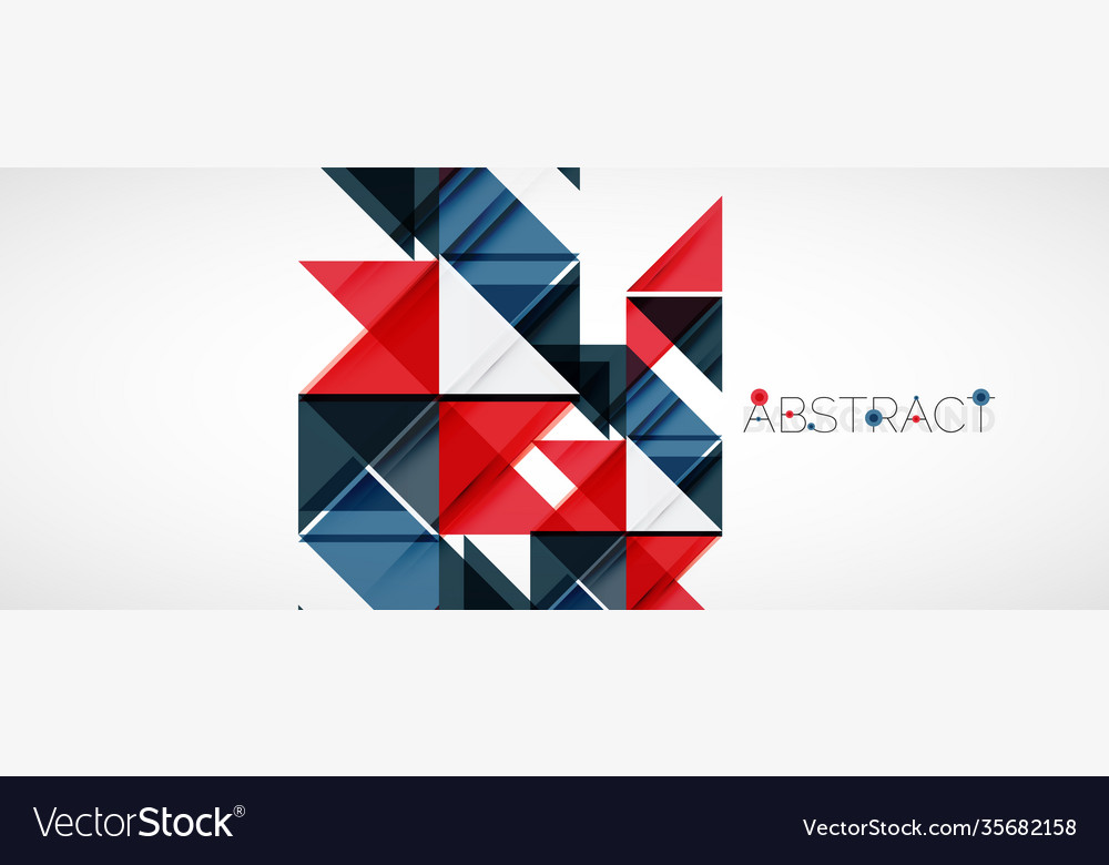 Set triangle geometric backgrounds Royalty Free Vector Image