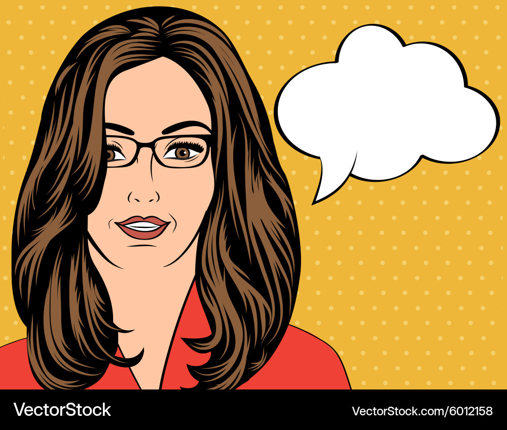 Sexy beautiful woman with customizable message Vector Image