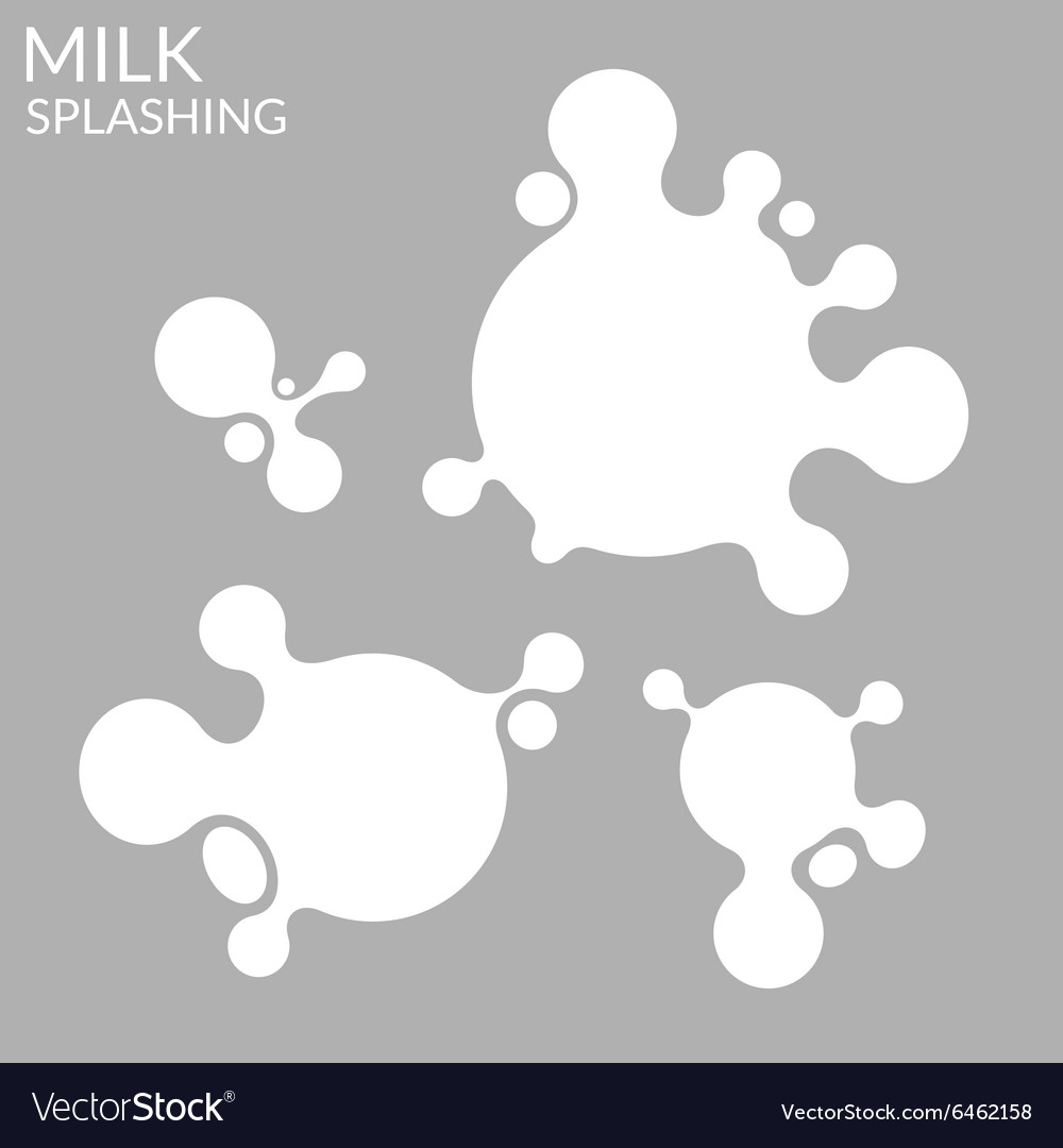 Splashing milk Royalty Free Vector Image - VectorStock