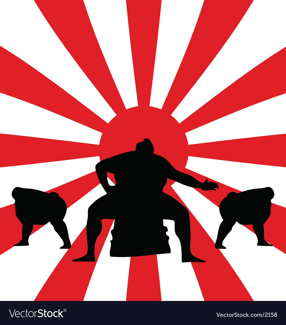 Sumo fighting Royalty Free Vector Image - VectorStock