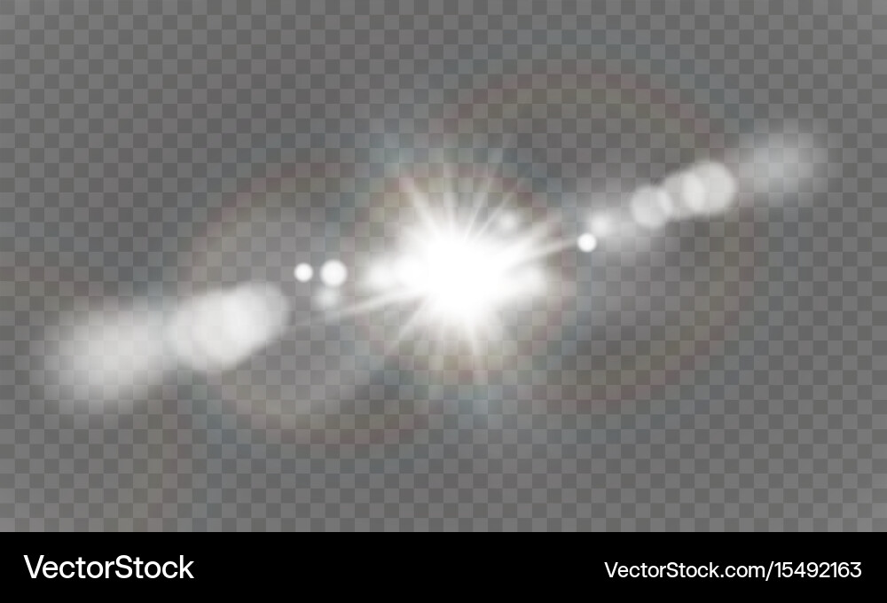 Abstract lens gold front solar flare transparent Vector Image