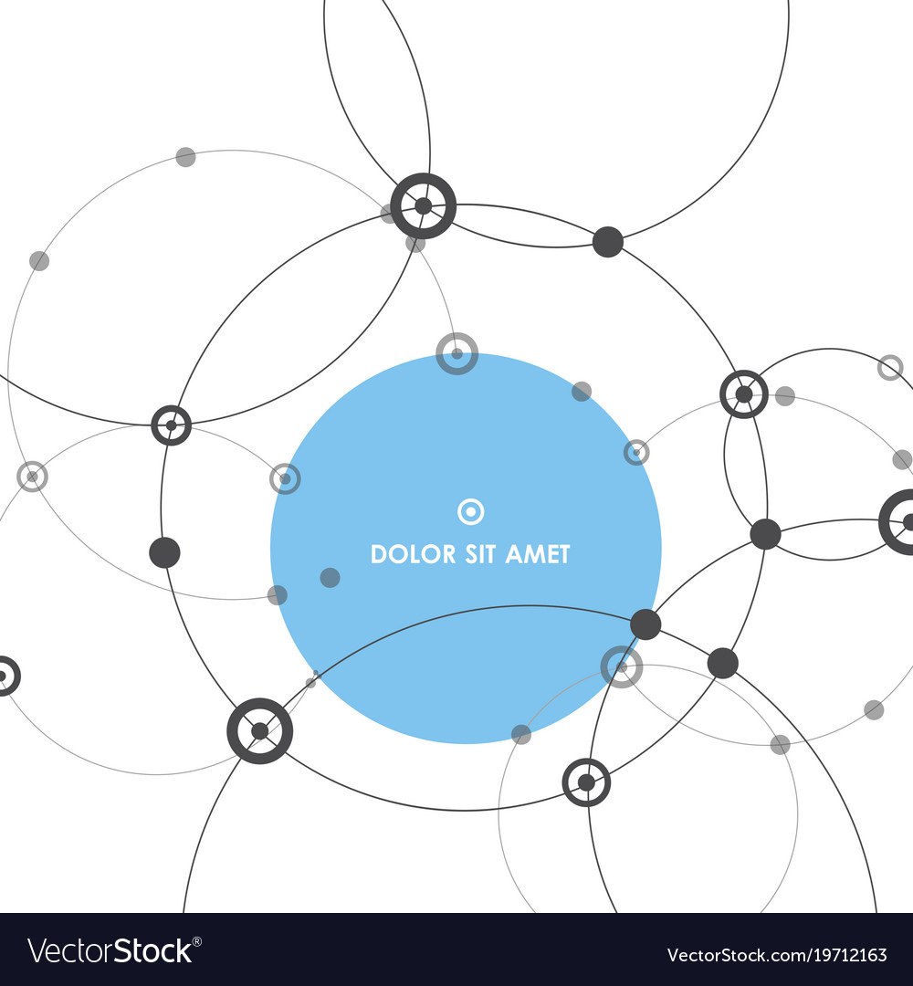 Abstract network circle background Royalty Free Vector Image