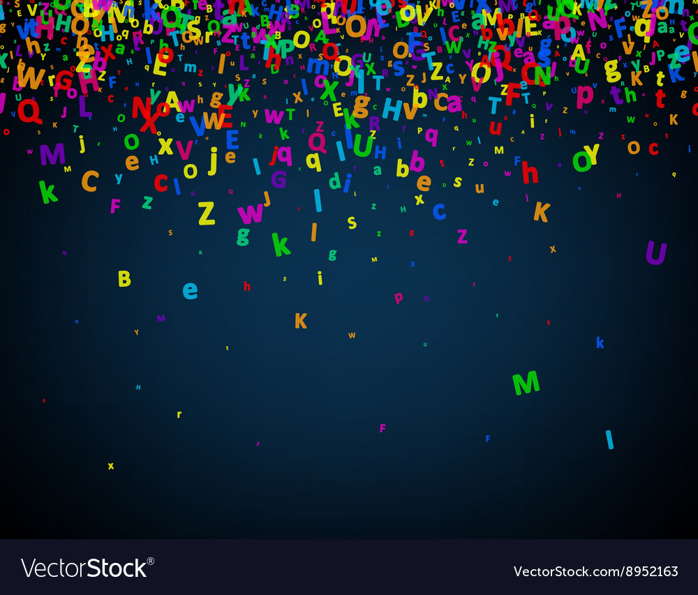 Background with letters Royalty Free Vector Image