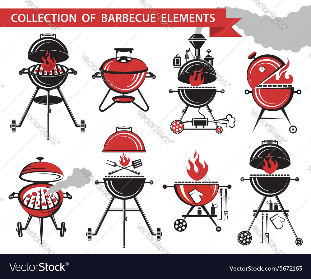 Barbecue set Royalty Free Vector Image - VectorStock