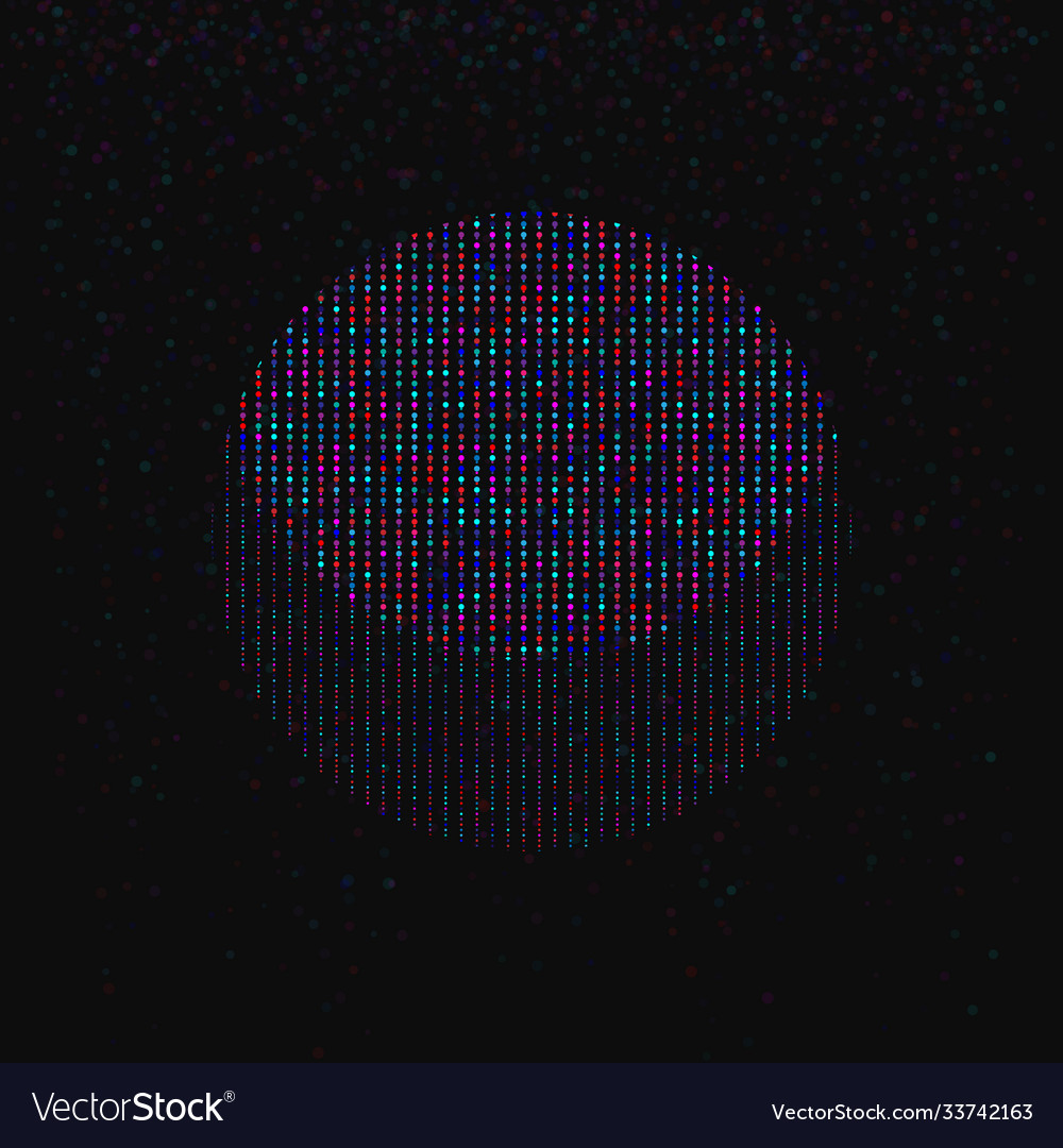 Big data visualization circular multicolored Vector Image