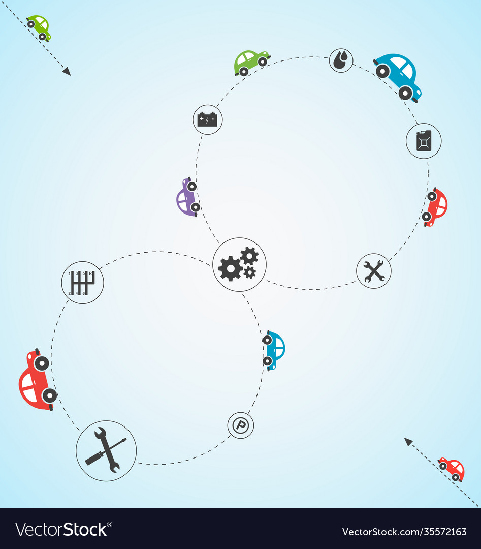 Car theme background Royalty Free Vector Image