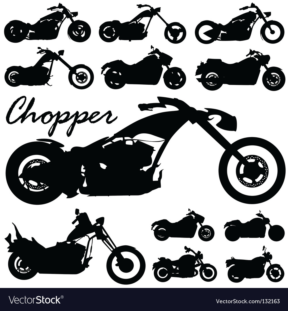 Chopper motorcycles Royalty Free Vector Image - VectorStock