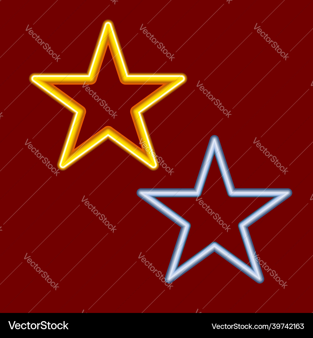 Contour star made of gold wire design element Vector Image