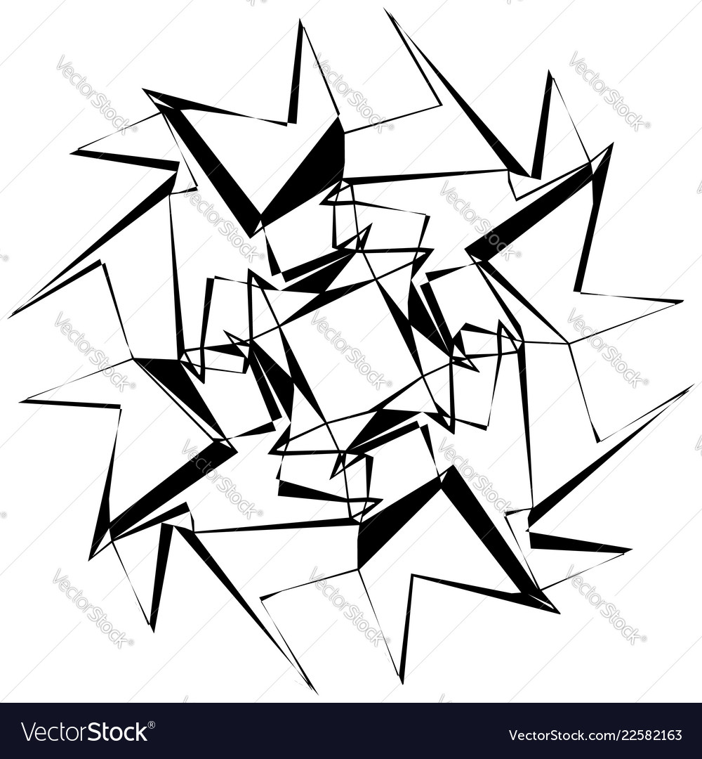 Different linear geometric objects random Vector Image