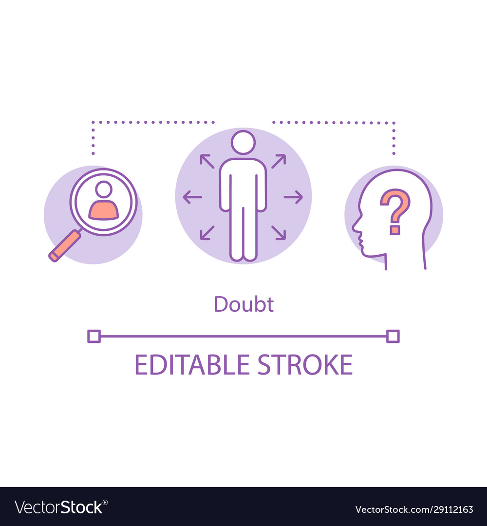 Doubt concept icon Royalty Free Vector Image - VectorStock