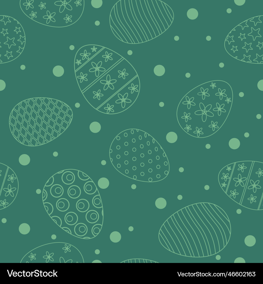 Easter seamless pattern eggs festive background Vector Image