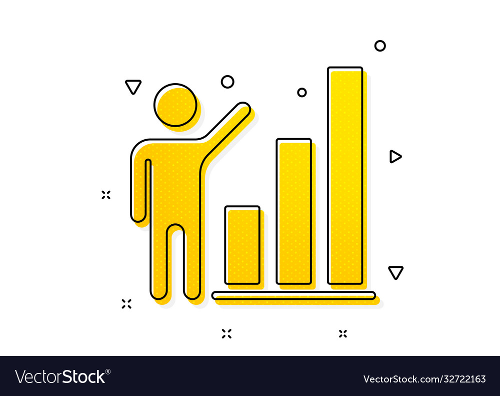 Graph icon column chart sign Royalty Free Vector Image