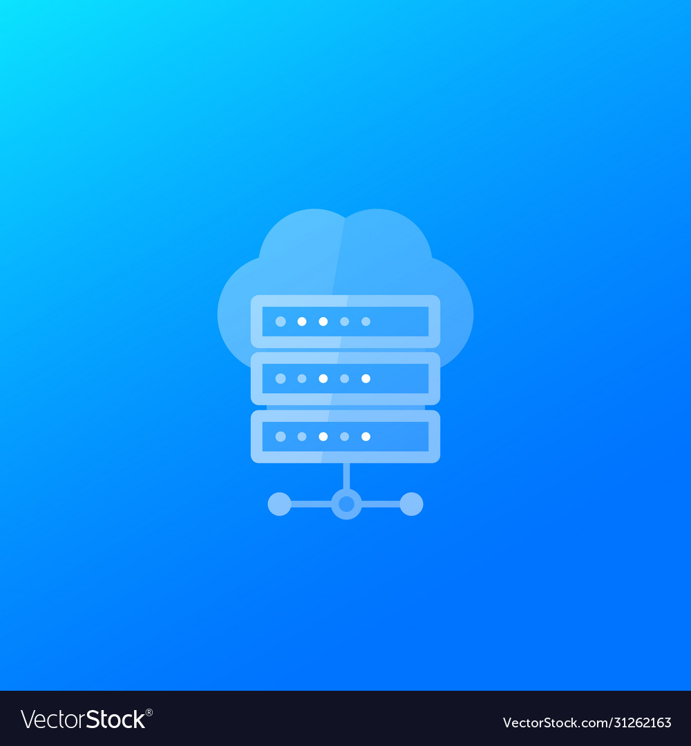 Hosting or server icon Royalty Free Vector Image