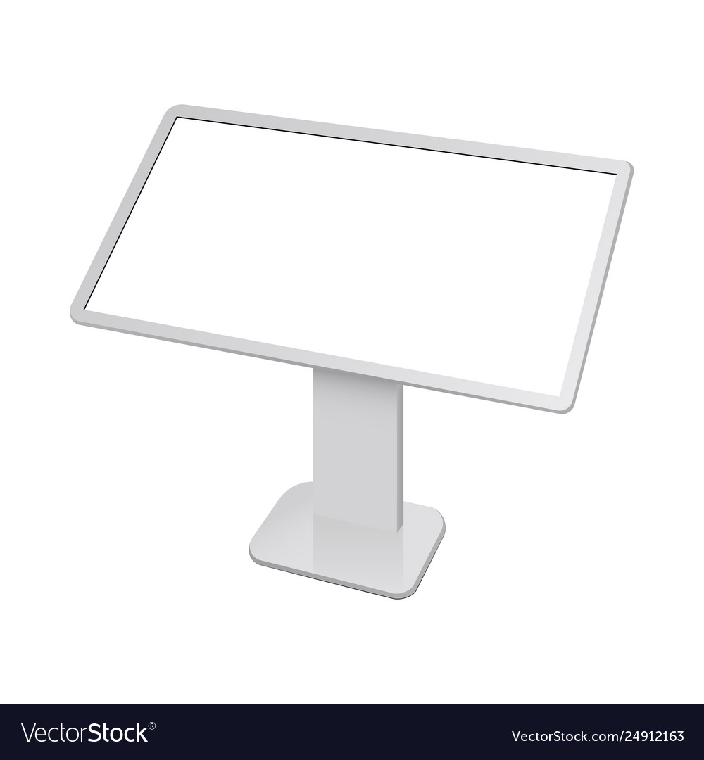 Interactive digital table - side view Royalty Free Vector