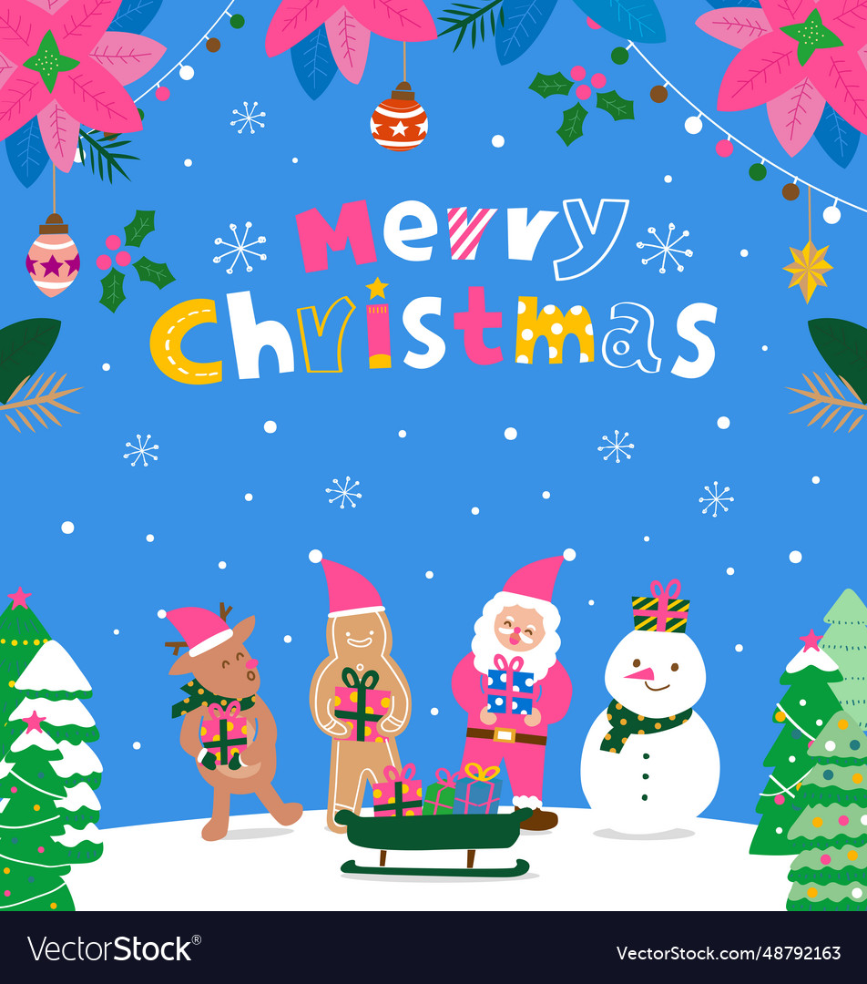 Merry christmas 2 Royalty Free Vector Image - VectorStock
