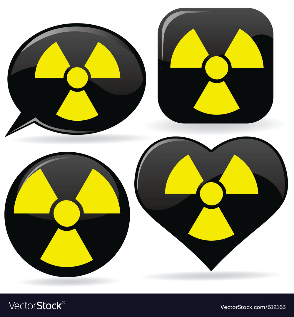 Radioactive signs Royalty Free Vector Image - VectorStock