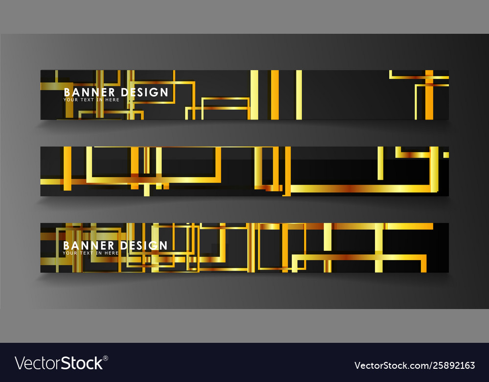 Set a banner with a rectangular background Vector Image