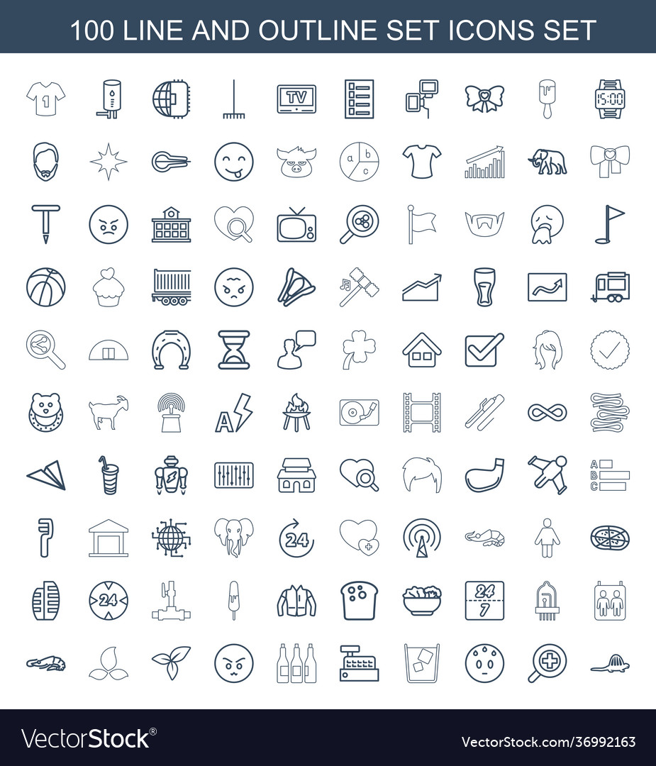Set icons Royalty Free Vector Image - VectorStock
