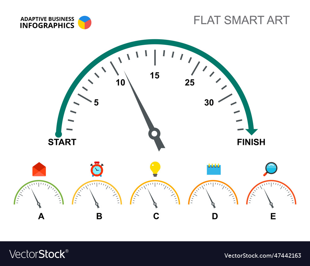 Startup progress slide template Royalty Free Vector Image