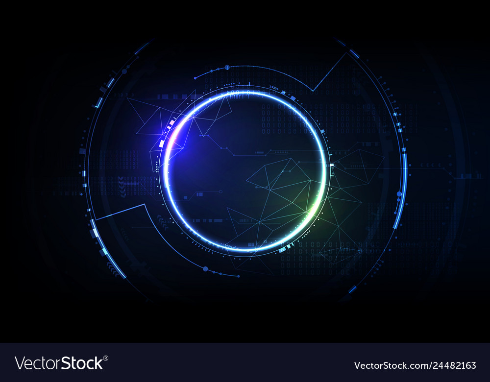 Technological future interface encryption Vector Image