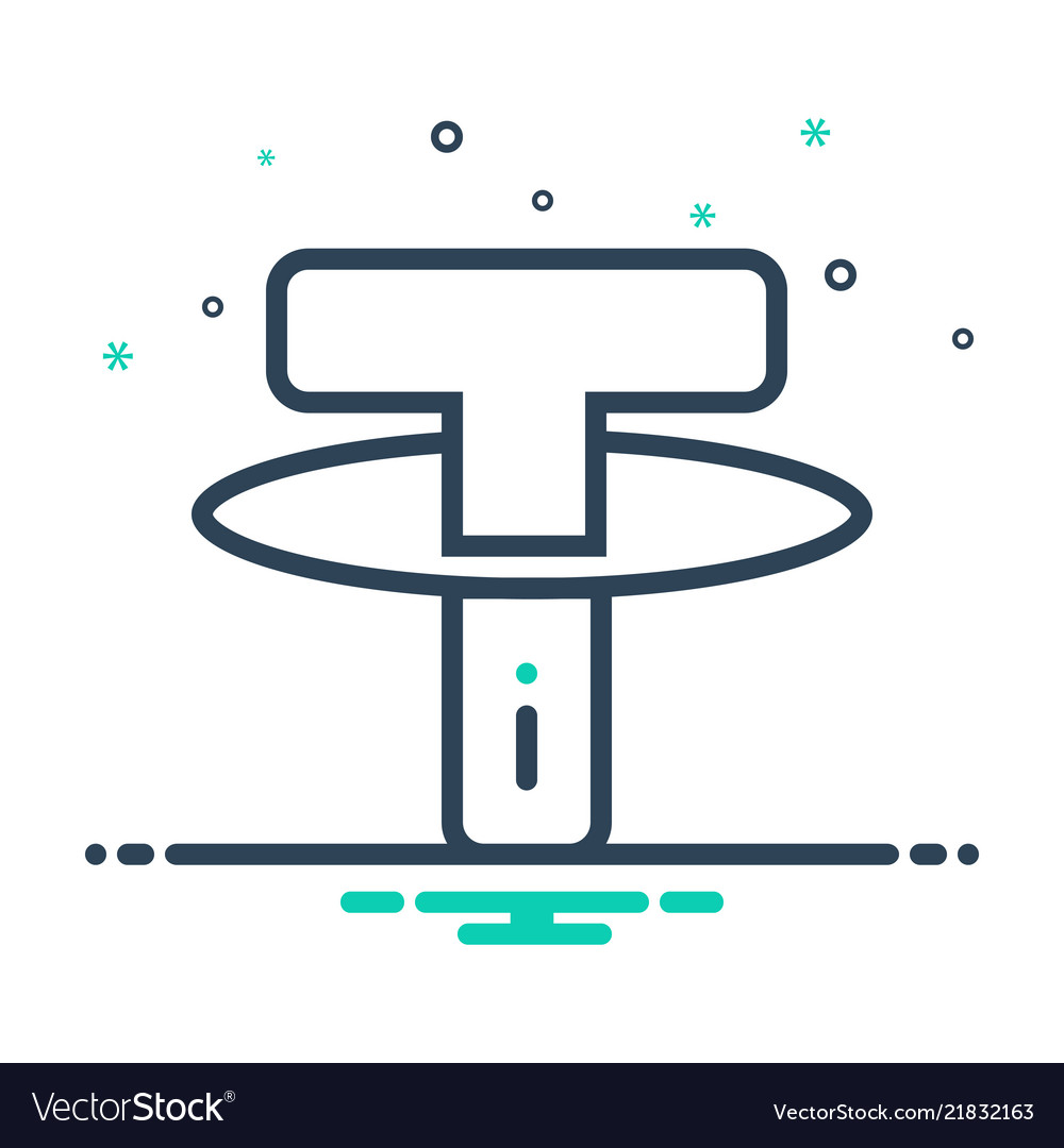 Tether coin Royalty Free Vector Image - VectorStock