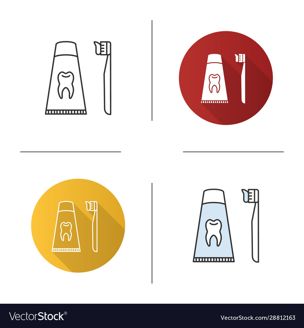 Toothbrush with toothpaste icon Royalty Free Vector Image