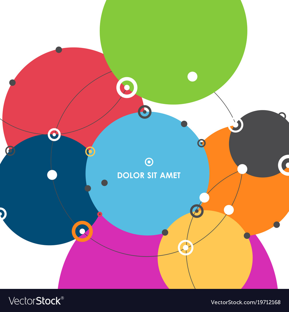 Abstract network circle background Royalty Free Vector Image