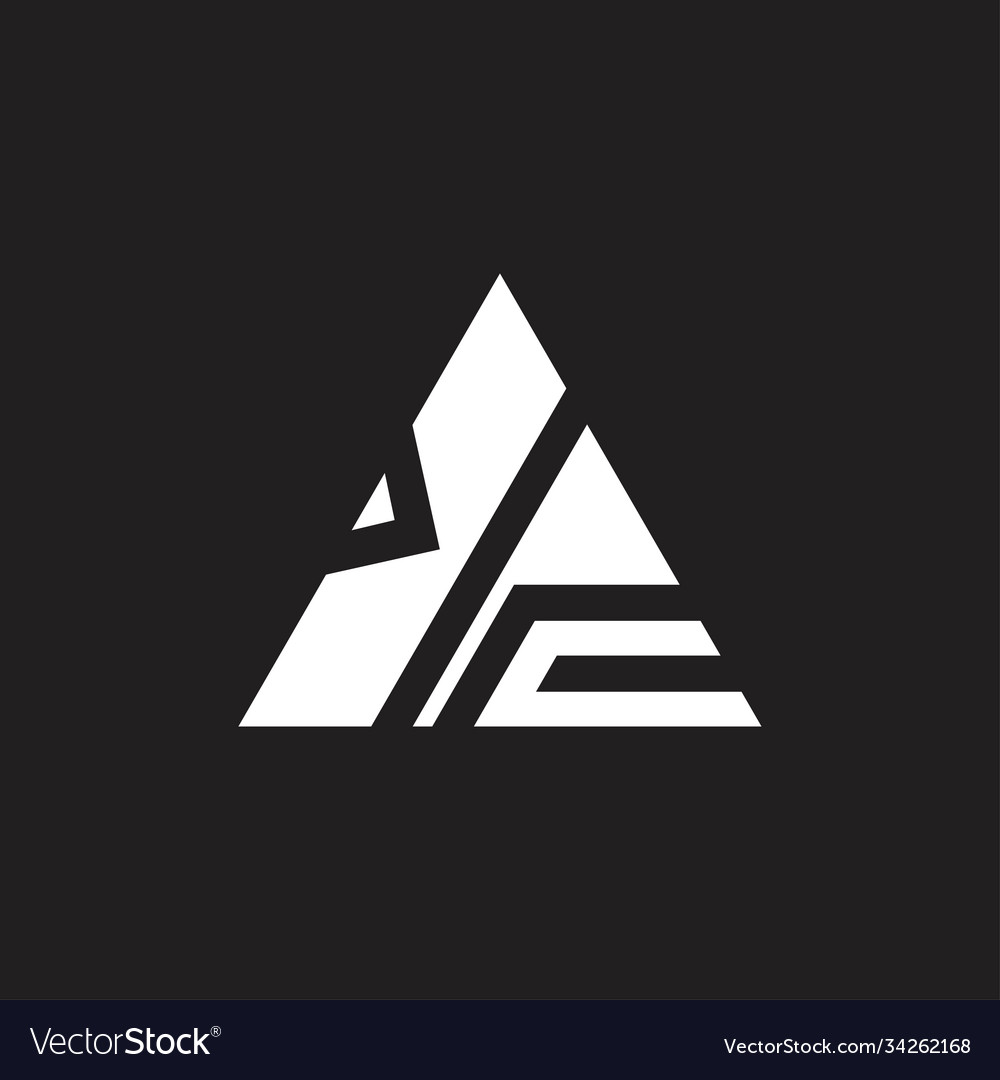 Abstract triangle geometric logo Royalty Free Vector Image
