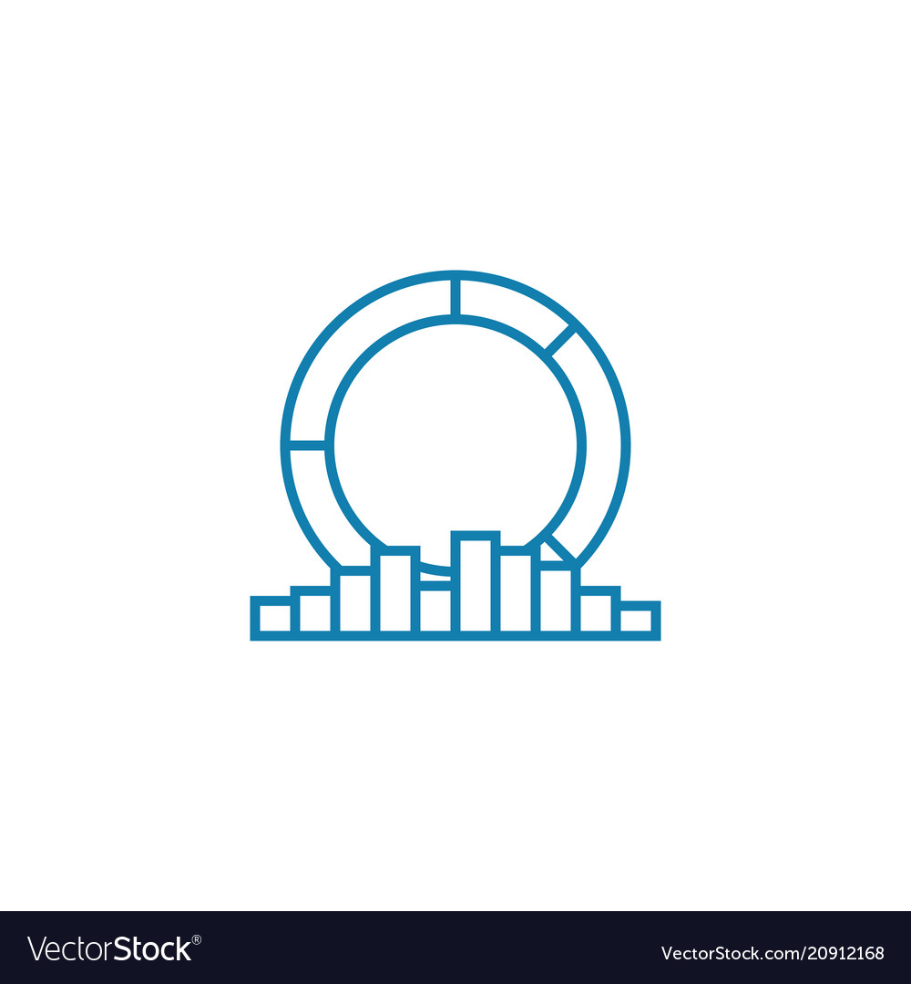 Analytical data linear icon concept Royalty Free Vector