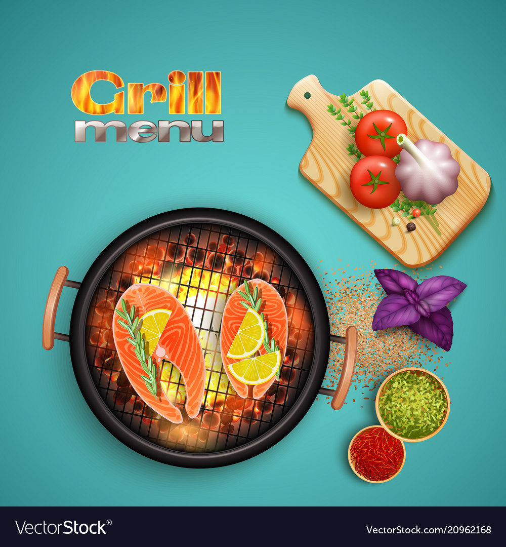 Bbq realistic Royalty Free Vector Image - VectorStock