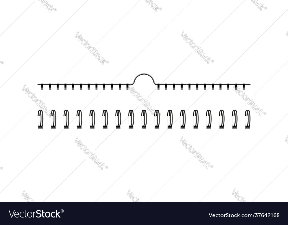 Bind spring spiral ring for notebook Royalty Free Vector