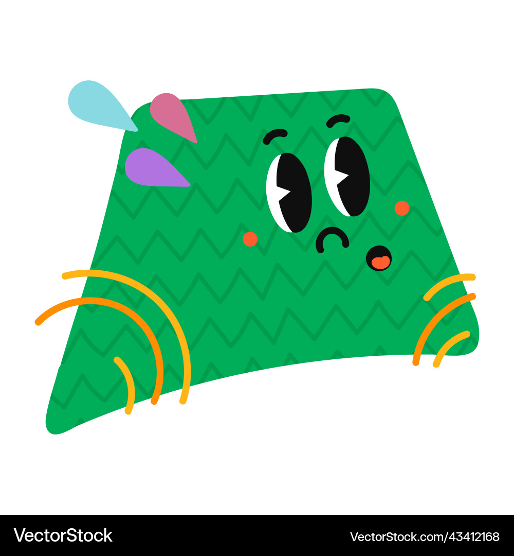 Cartoon character in abstract Royalty Free Vector Image