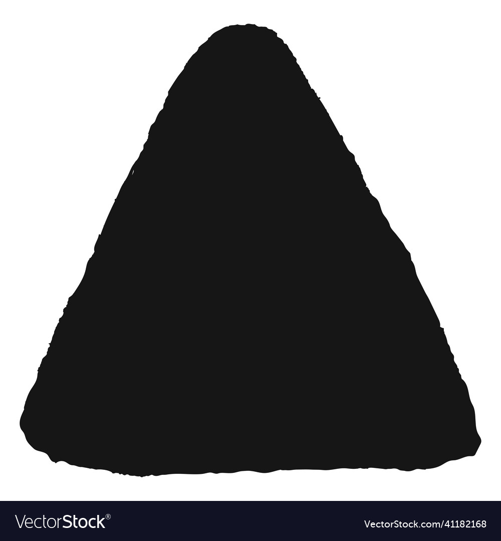 Crayon scribble textured triangle shape Royalty Free Vector