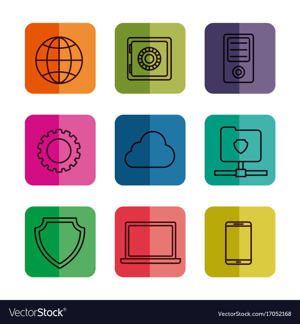 Cyber security design Royalty Free Vector Image
