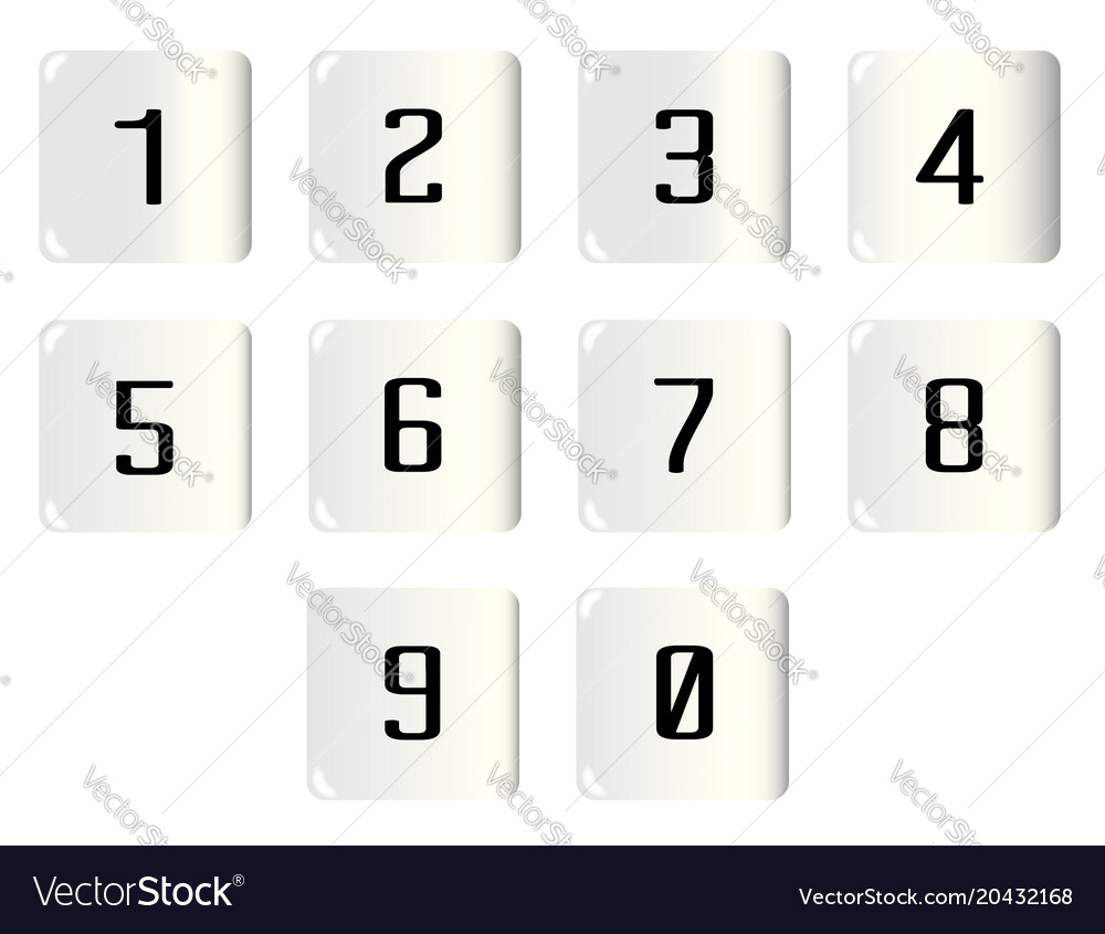 Dice numbers Royalty Free Vector Image - VectorStock