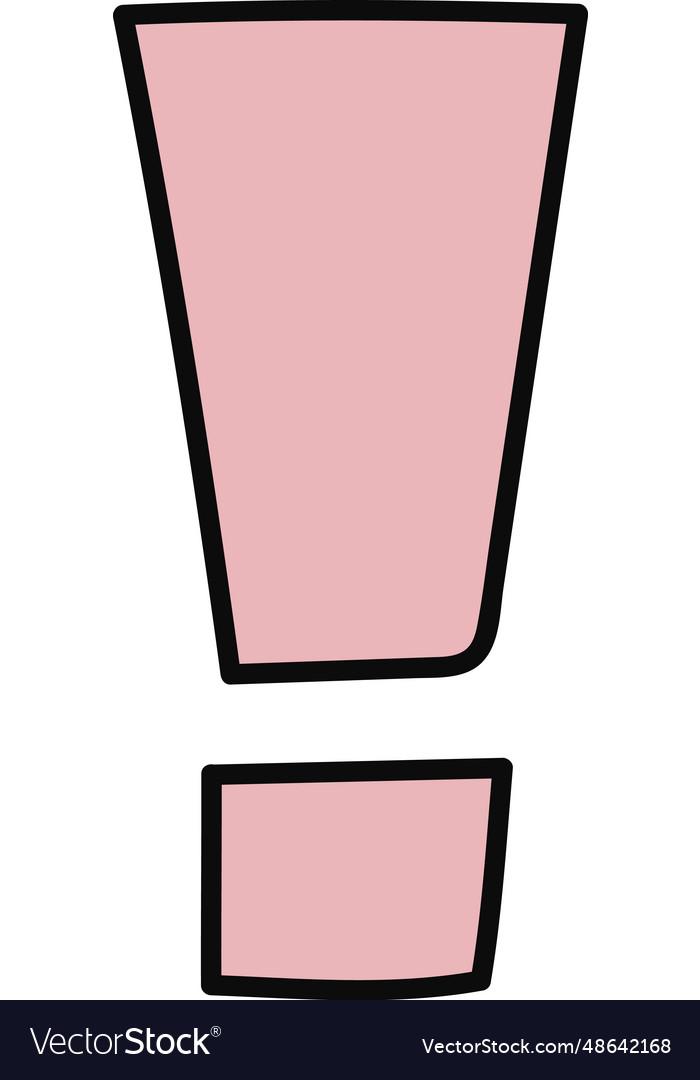 Exclamation mark doodle Royalty Free Vector Image